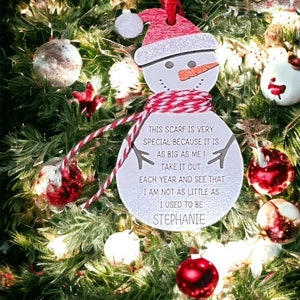 SNOWMAN GROWTH / HEIGHT Ornament - Personalized Custom Measure Child - Etsy