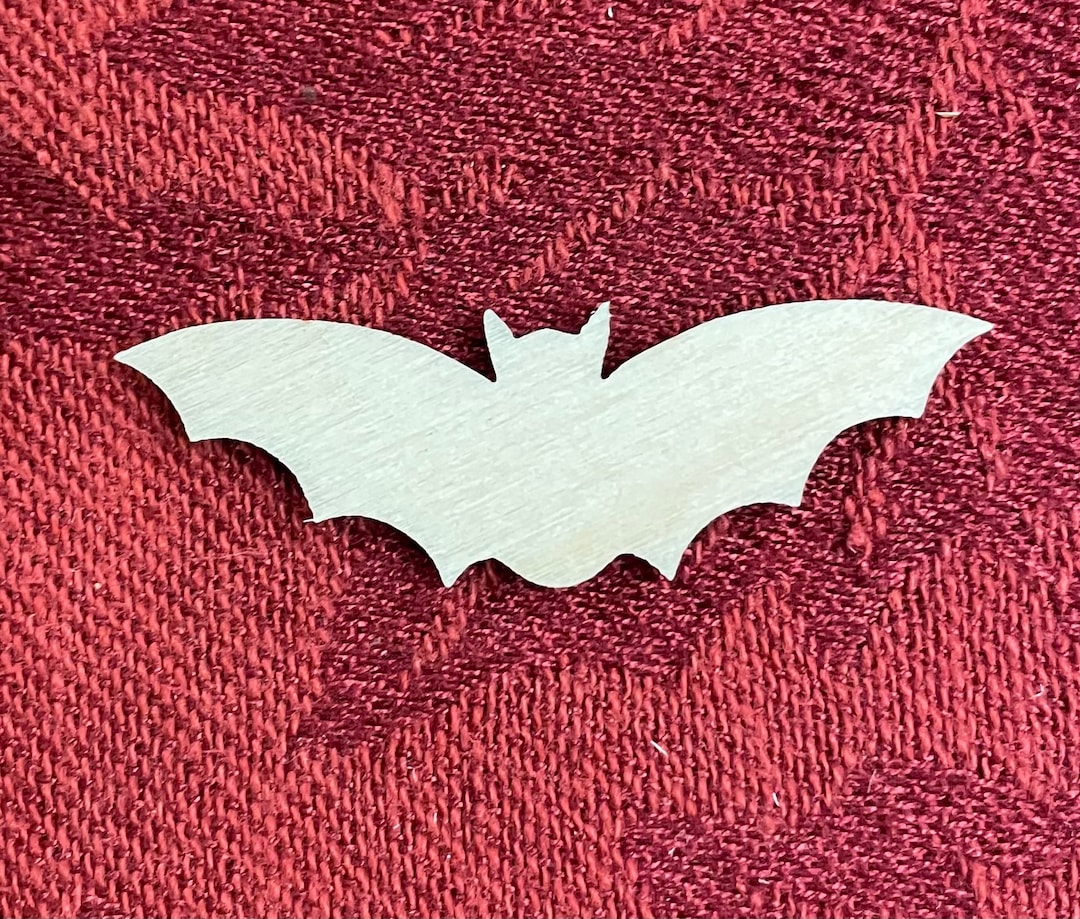 Flying Bat Cutout Laser Cut Unfinished Wood Shape DIY - 1 to 6 Inches ...