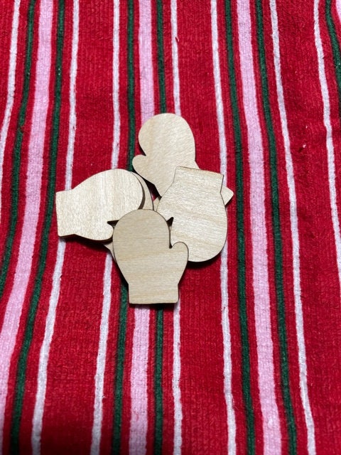 Mitten Cutout Laser Cut Unfinished Wood Shape DIY 1 to 4 - Etsy