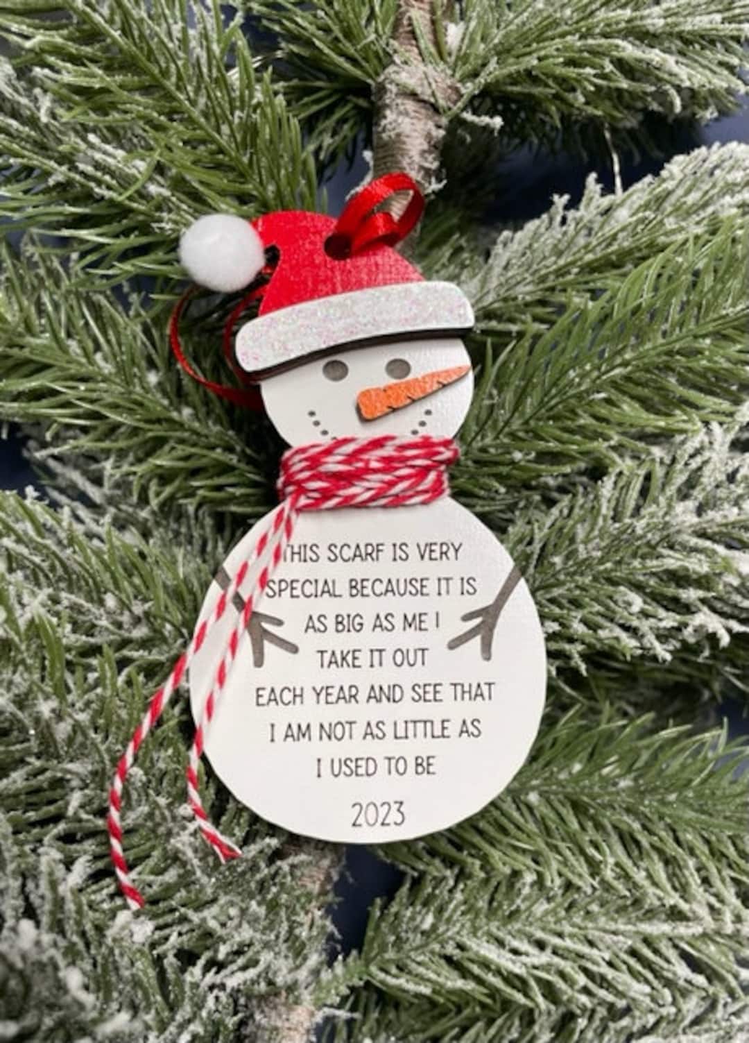SNOWMAN GROWTH / HEIGHT Ornament - Personalized Custom Measure Child - Etsy