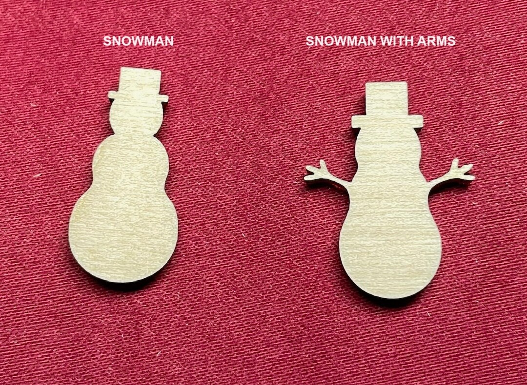 Snowman Unfinished Wood Shape DIY - 1 to 6 Inches Available FREE ...