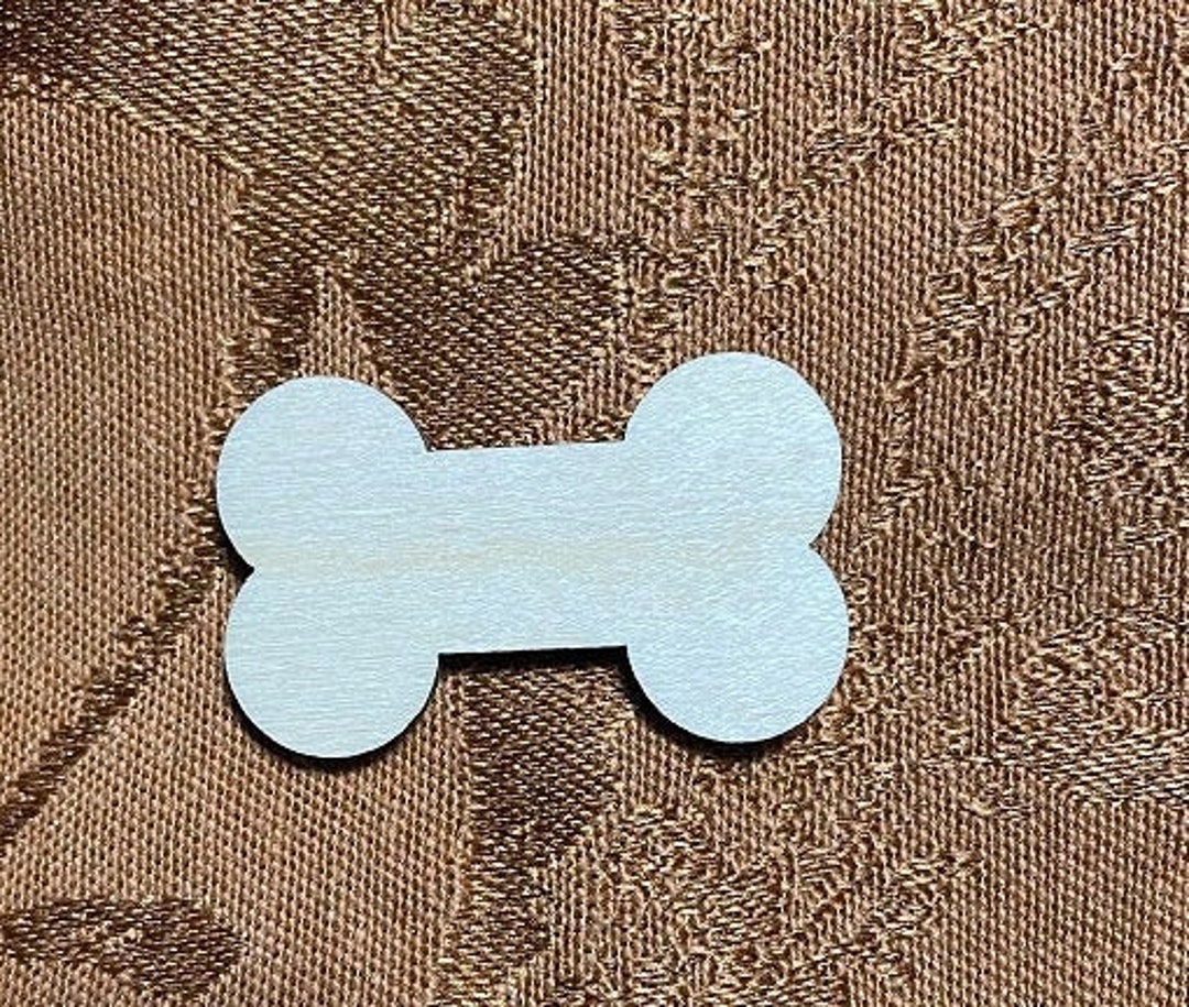 Dog Bone Laser Cut Unfinished Wood Shape DIY - 1 to 6 Inches Available ...