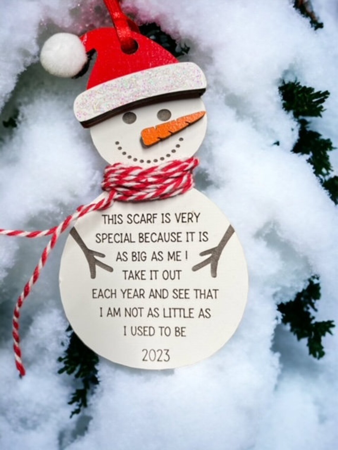 SNOWMAN GROWTH / HEIGHT Ornament - Personalized Custom Measure Child - Etsy
