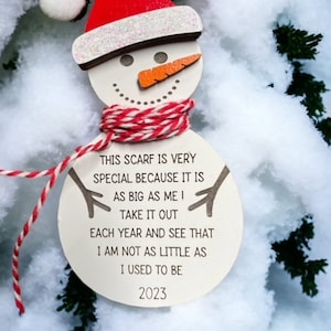 SNOWMAN GROWTH / HEIGHT Ornament - Personalized Custom Measure Child - Etsy