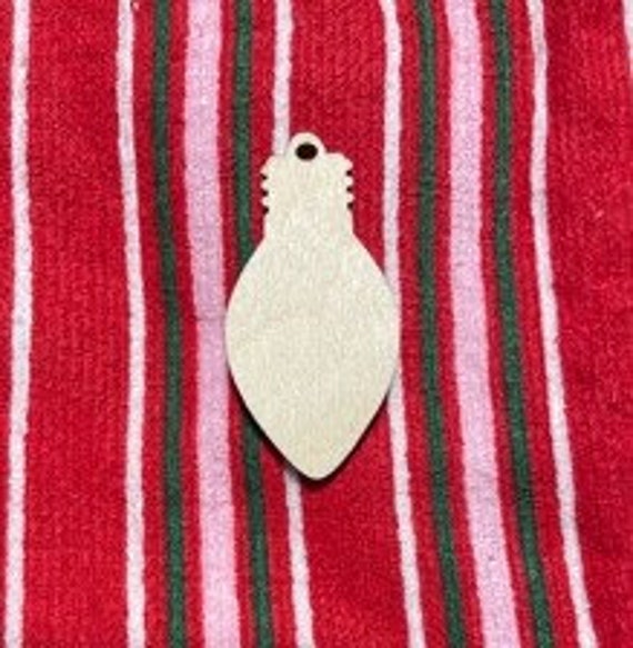 Light Bulb Christmas Bulb Cutout Laser Cut Unfinished Wood | Etsy