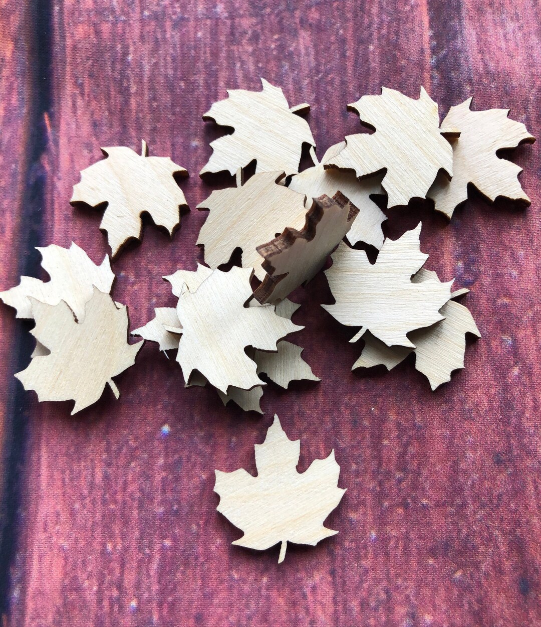 Leaf Laser Cut Unfinished Wood Shape DIY - 0.75 to 6 Inches Available ...