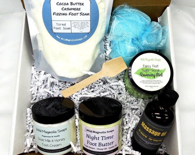 Pedicure Pampering Gift Box Pedicure Set Sugar Scrub - Etsy