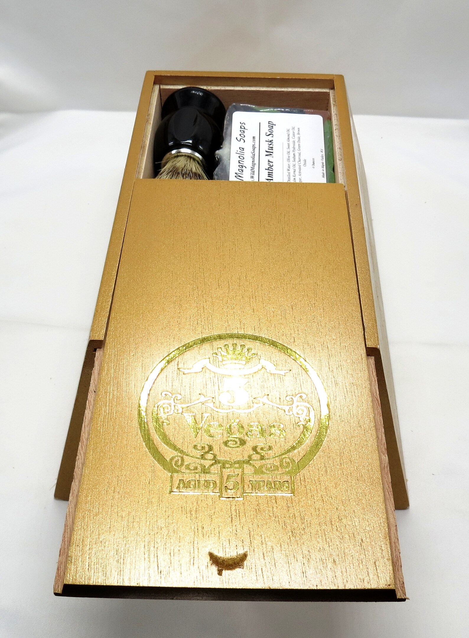 Black Amber Musk Scented Cigar Box Deluxe Shave Set 5 Vegas - Etsy