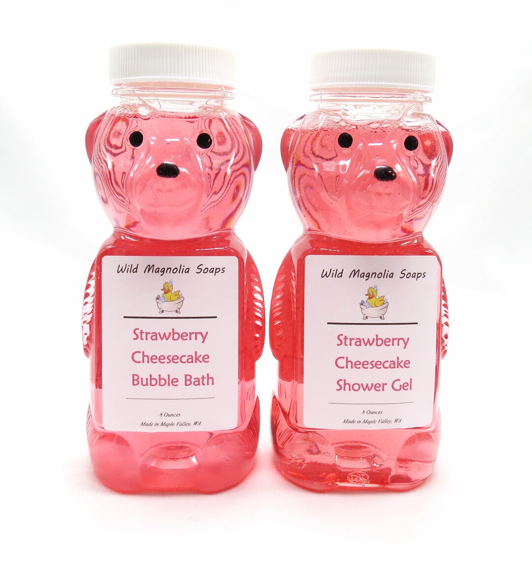 Strawberry Cheesecake Scented Bubble Bath and Shower Gel/hand Wash Gift ...