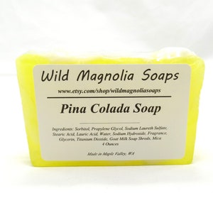 Pina Colada Scented Glycerin Soap With Goat Milk Soap Shreds - Etsy