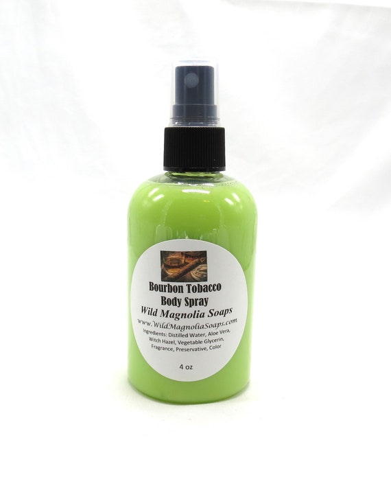 Bourbon Tobacco Scented Body Spray Mist 4 Oz Bright Green - Etsy