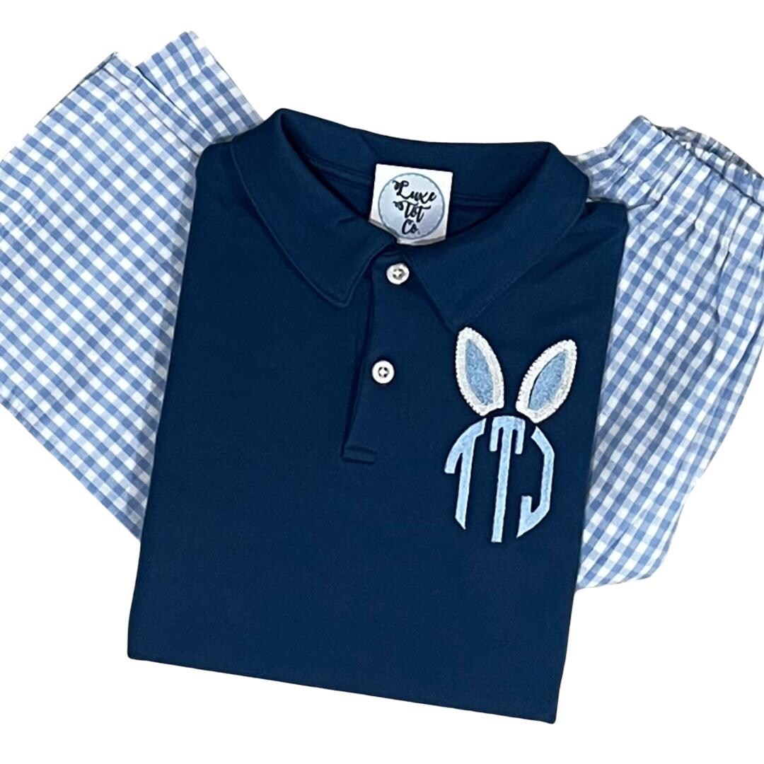 Boys Navy Easter Polo Pant Set // Short Set // Polo or Tee Only - Etsy