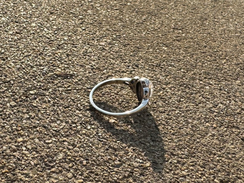 Rainbow Moonstone Triquetra Ring • Solid 925 Sterling Silver • Luck ...