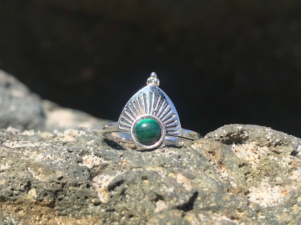 Cleopatra Sterling Silver Ring Statement Fashion Gemstone | Etsy