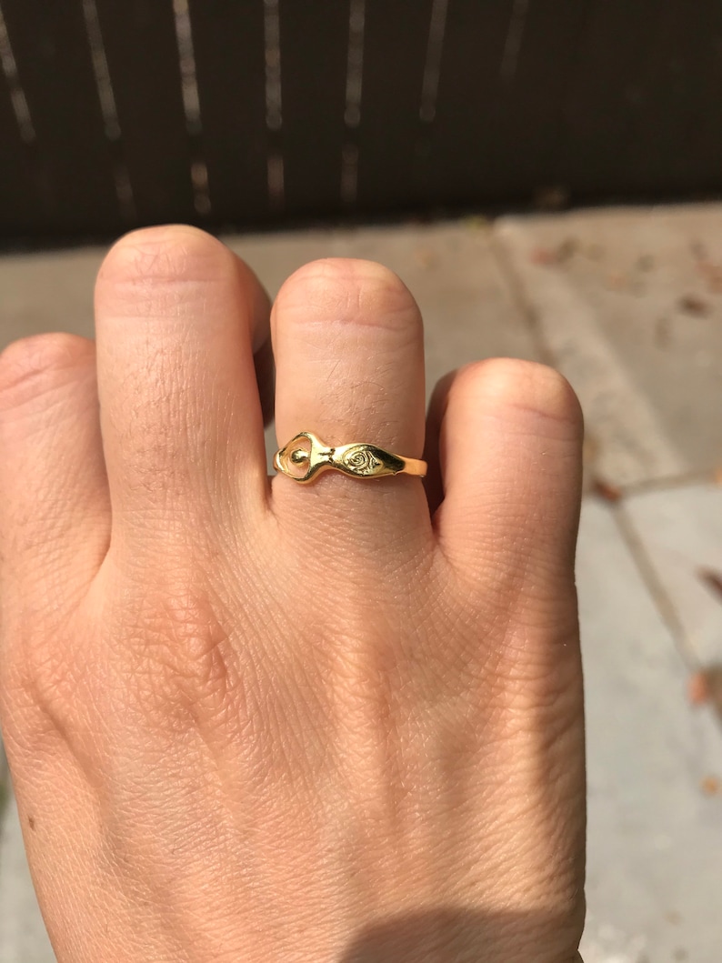 Gold Fertility Ring Girl Power Feminist Jewelry Self - Etsy