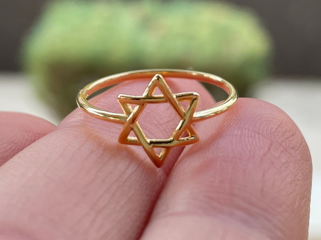 Gold Plated Star of David Ring • Magen David Ring • Jewish Jewelry ...