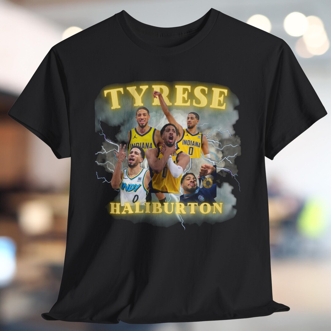 Tyrese Haliburton Shirt, Bootleg Rap Tee, Vintage Indiana Basketball ...