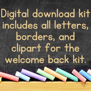 Pastel Welcome Back Bulletin Board Kit, Elementary Classroom, Digital ...