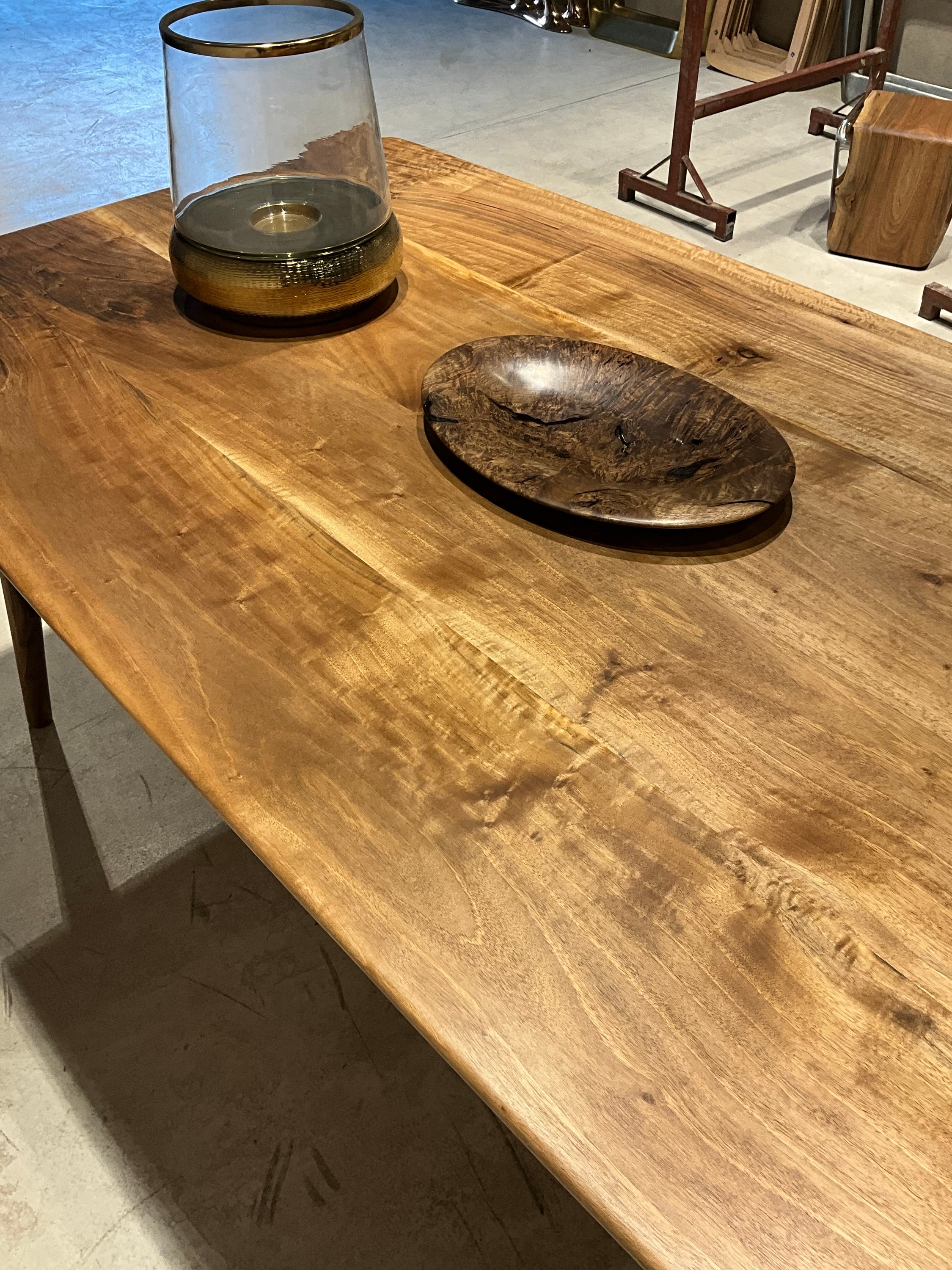 Solid Walnut Dinner Table, Live Edge Walnut Dining Table, Solid Walnut ...
