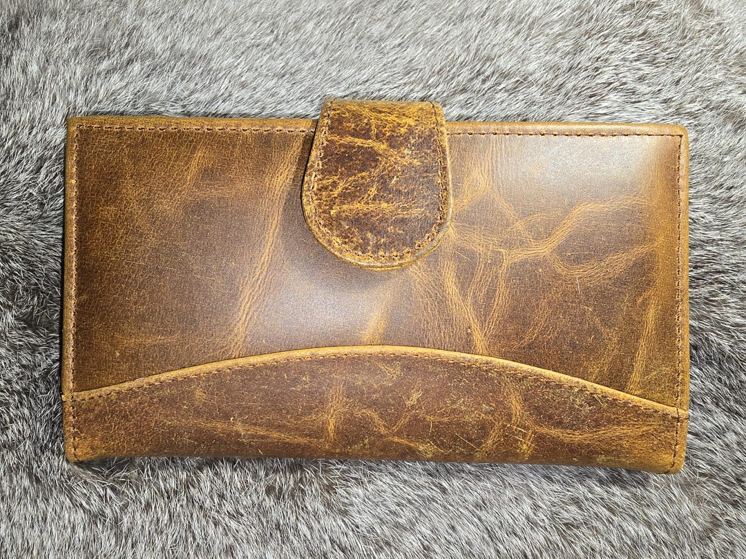 Genuine Distressed Leather WAYA Wallet - Etsy