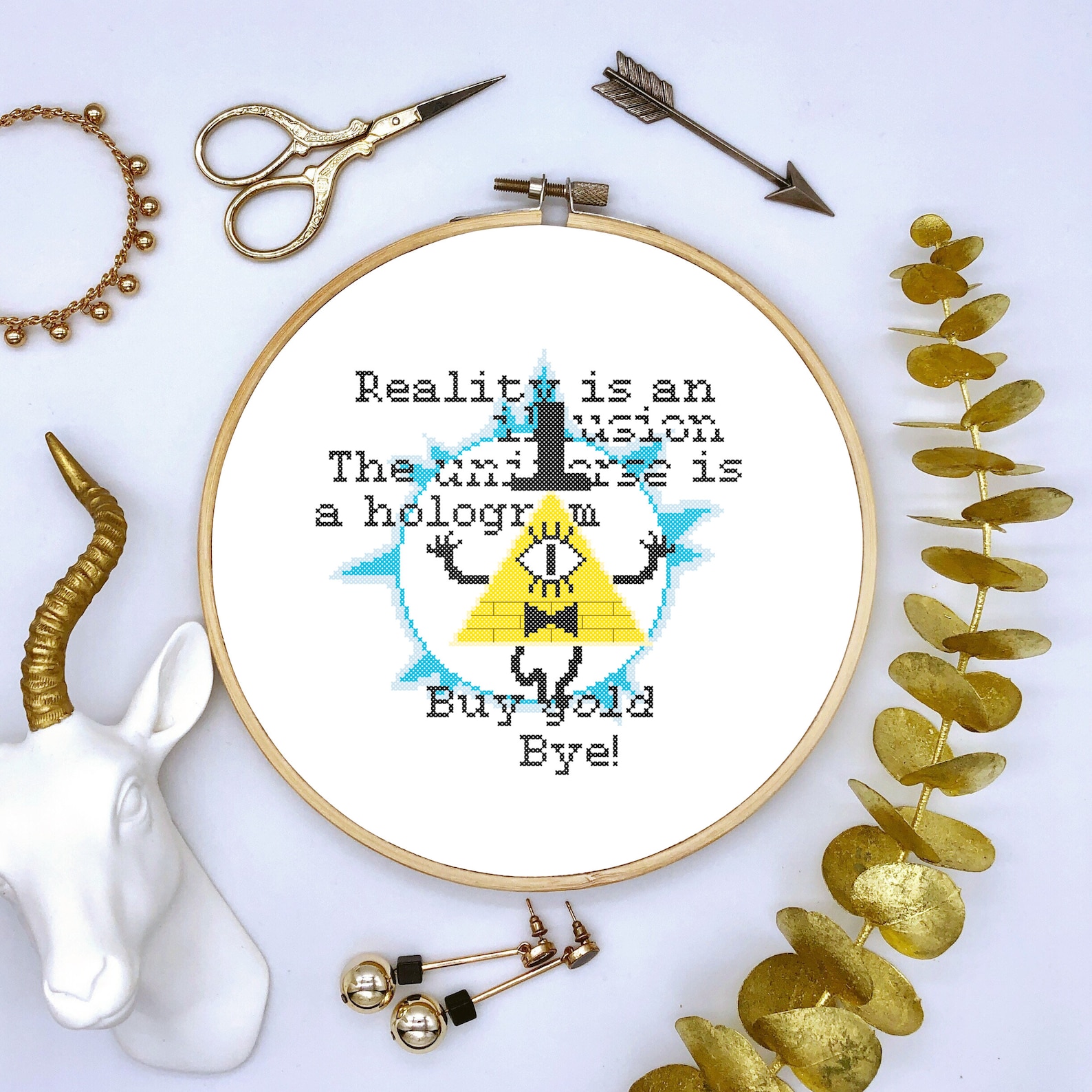 Gravity Falls Bill Cipher Cross Stitch Pattern PDF Download | Etsy