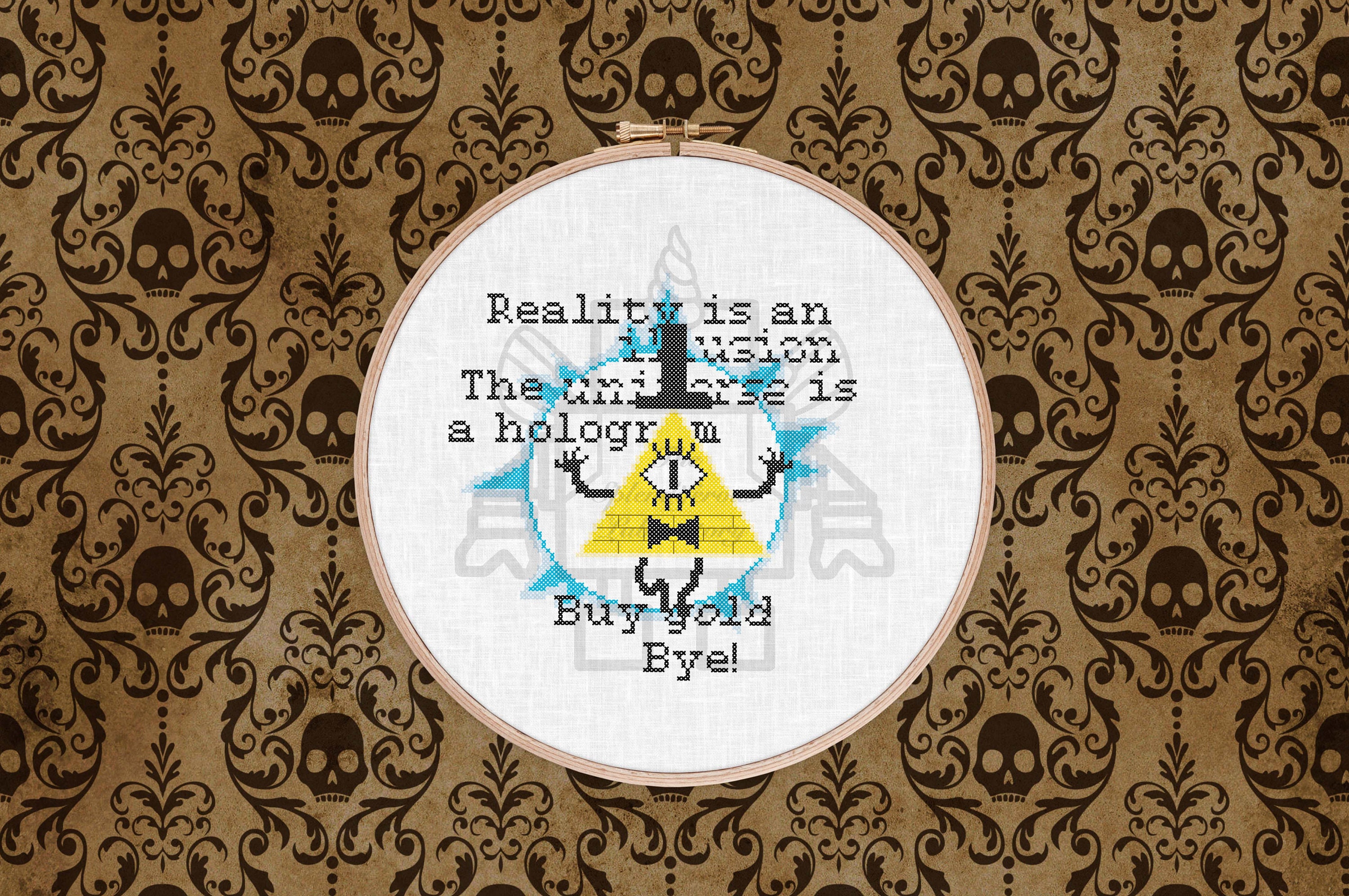 Gravity Falls Bill Cipher Cross Stitch Pattern PDF Download | Etsy
