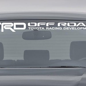 TRD off Road Racing Development Windshield Banner Vinyl Decal Sticker ...