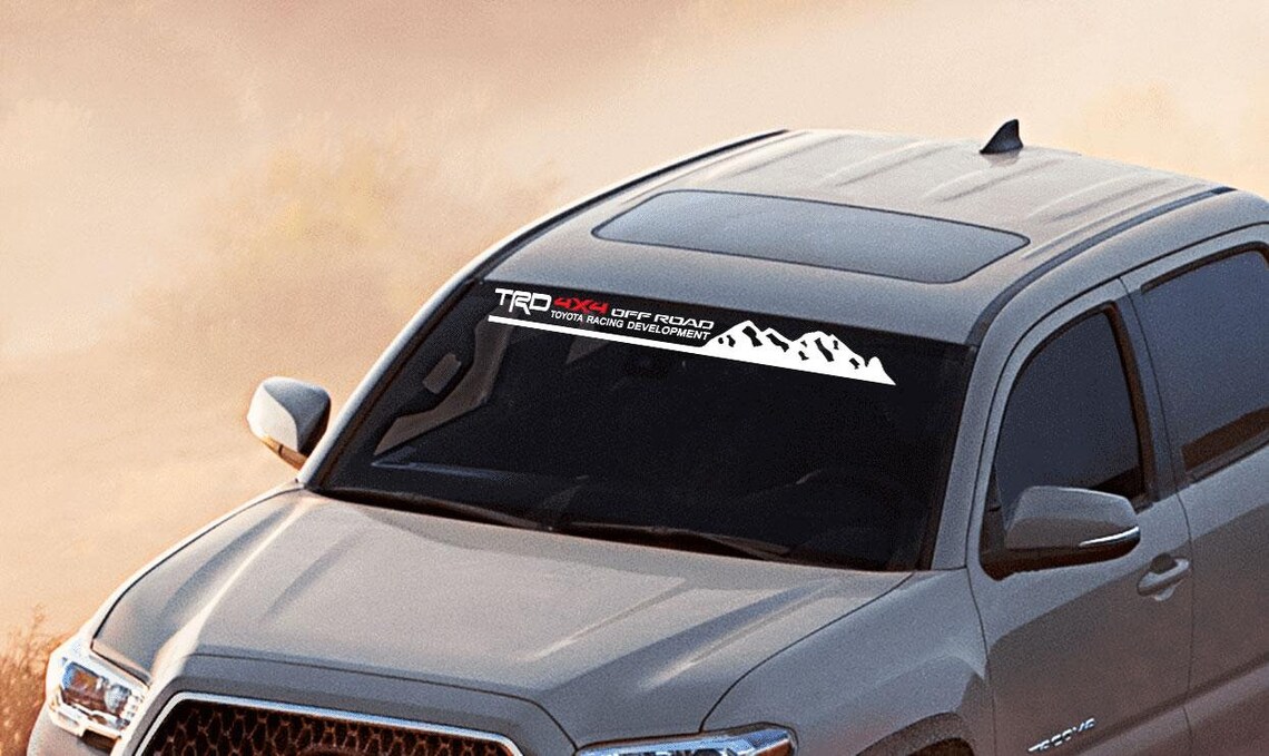 TRD Racing Development 4x4 off Road Mountains Windshield Banner Vinyl ...