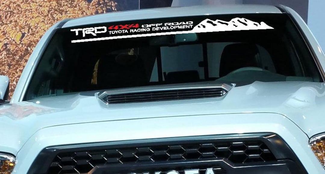 TRD Racing Development 4x4 off Road Mountains Windshield Banner Vinyl ...