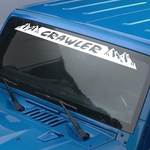 Mountains Crawler Wrangler Decal Sticker Windshield Banner JK TJ YJ - Etsy