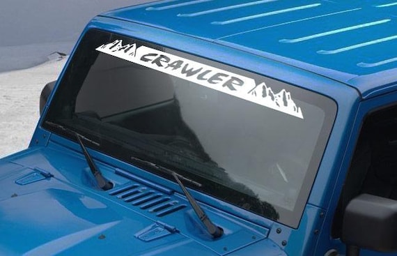 Mountains Crawler Wrangler Decal Sticker Windshield Banner JK - Etsy