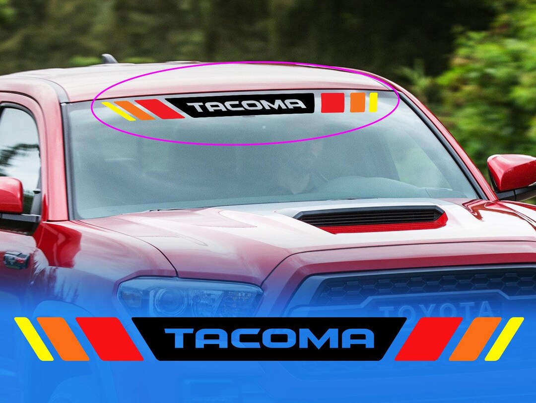Vintage Old Style TRD Windshield Banner Vinyl Decal Sticker for Tacoma ...