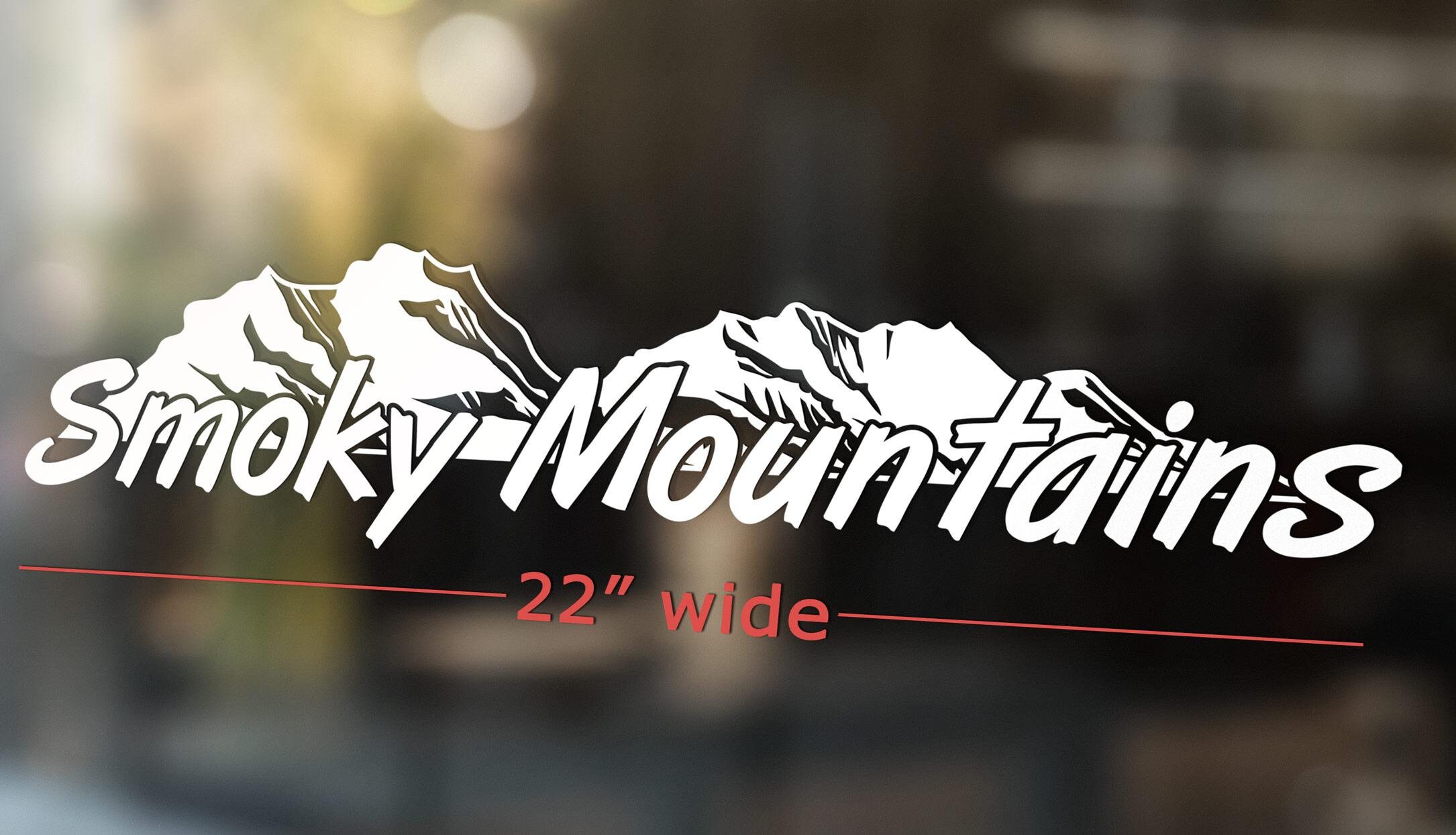 Pair of Smoky Mountains Window Decals Stickers 22" Wide All Colors - Etsy