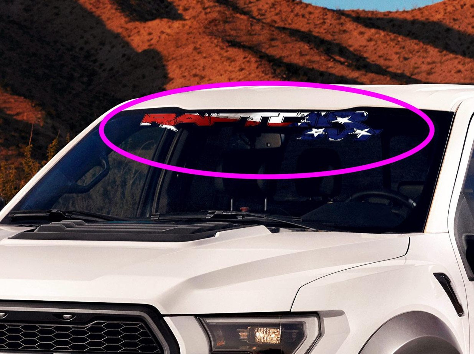 Windshield Window Raptor SVT USA Flag Style Decal Sticker 38" Wide - Etsy