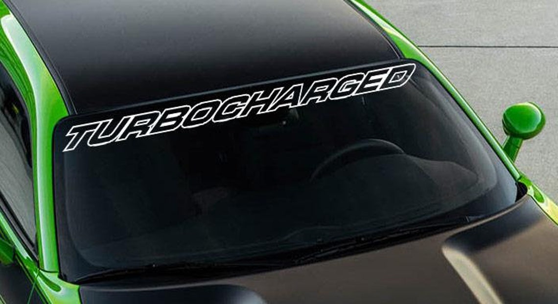 Turbocharged Windshield Banner Vinyl Decal Sticker SRT Turbo - Etsy