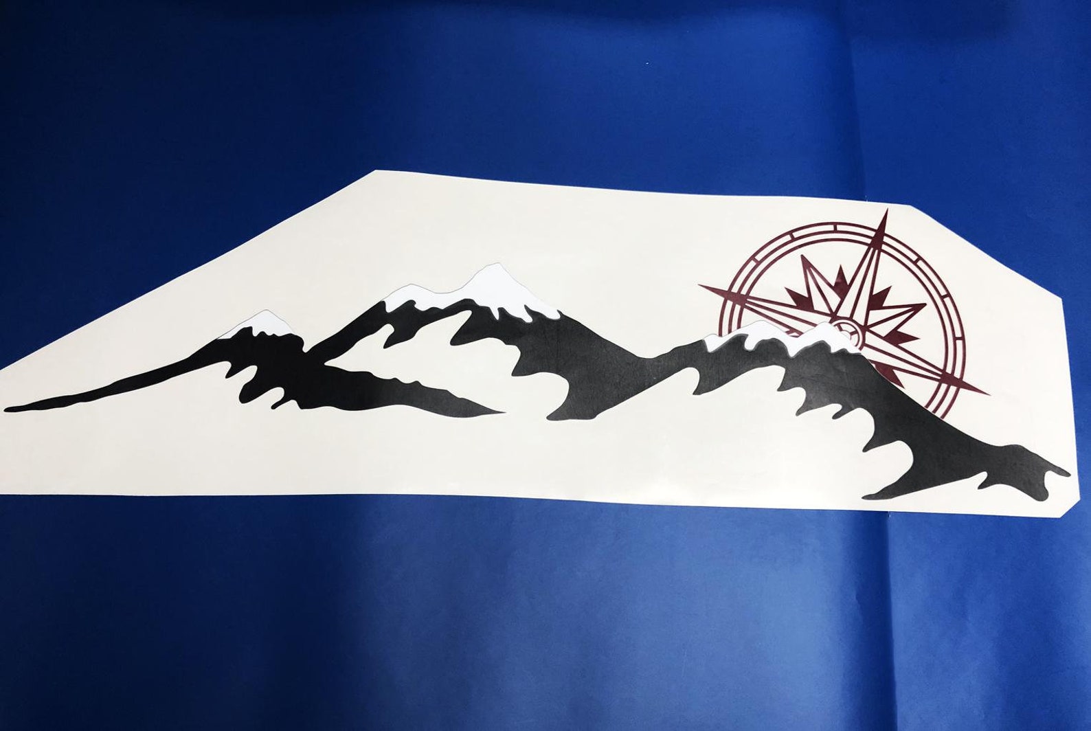 Mountains With Compass Tailgate Decal Sticker for Toyota - Etsy