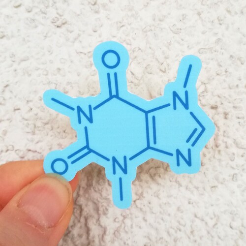 Caffeine Molecule Science Vinyl Laptop Sticker Waterproof - Etsy