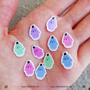 10 MINI Ghosts Halloween Sticker Pack Pastel Halloween Decor - Etsy