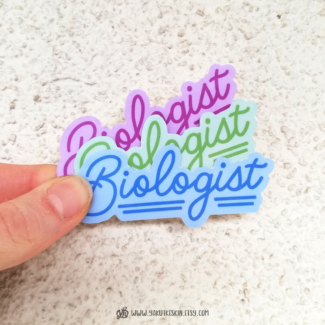 Biologist Waterproof Vinyl Laptop Sticker Science Decal Scientist Gift ...