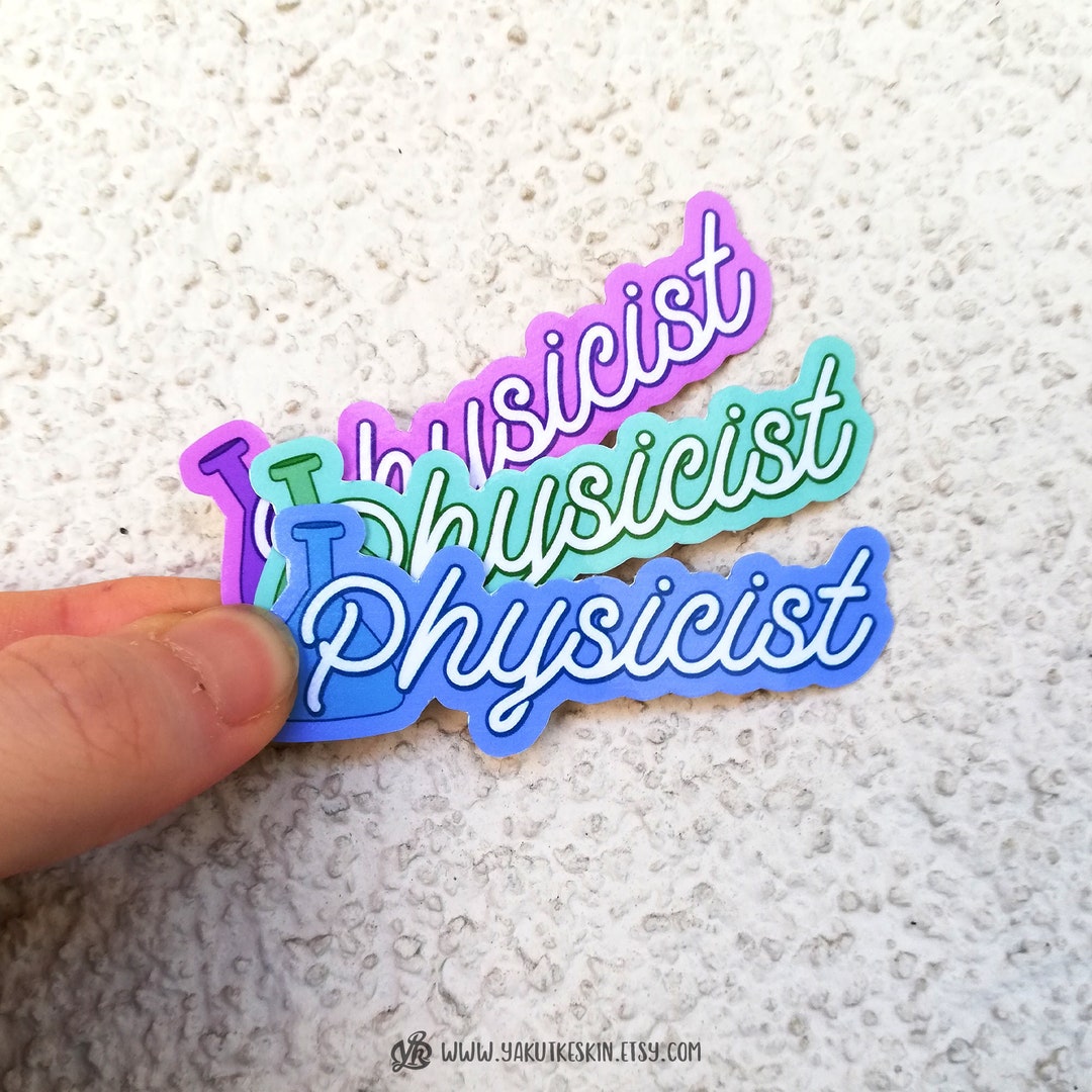 Physicist Science Waterproof Vinyl Laptop Sticker Physics Gift Decal - Etsy