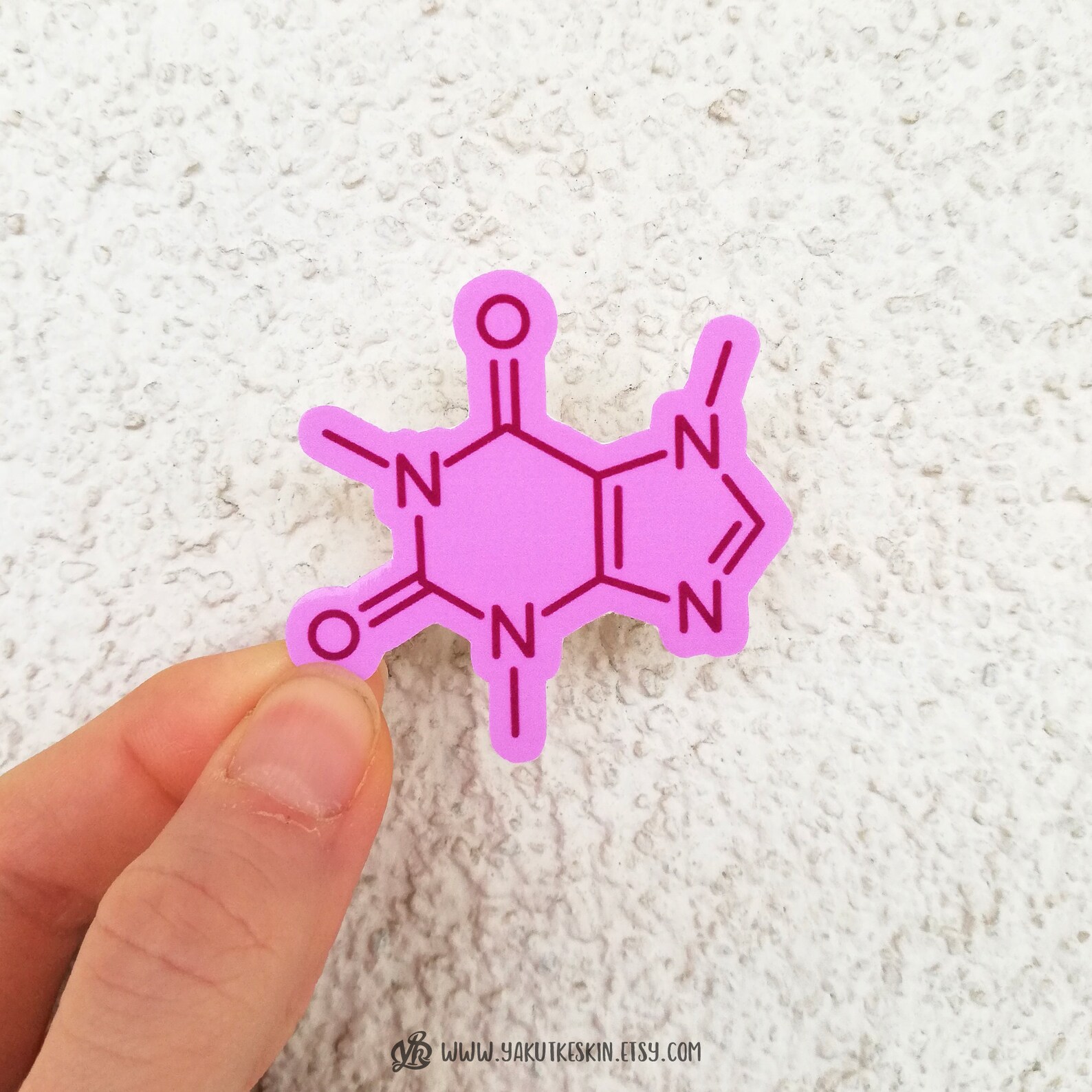 Caffeine Molecule Science Vinyl Laptop Sticker Waterproof - Etsy