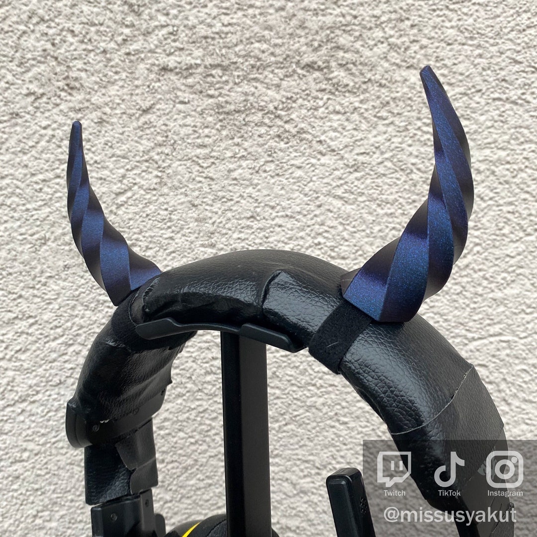 Curved Demon HORNS Headphone Attachment, Cute Satyr Horns, Gothic Devil ...