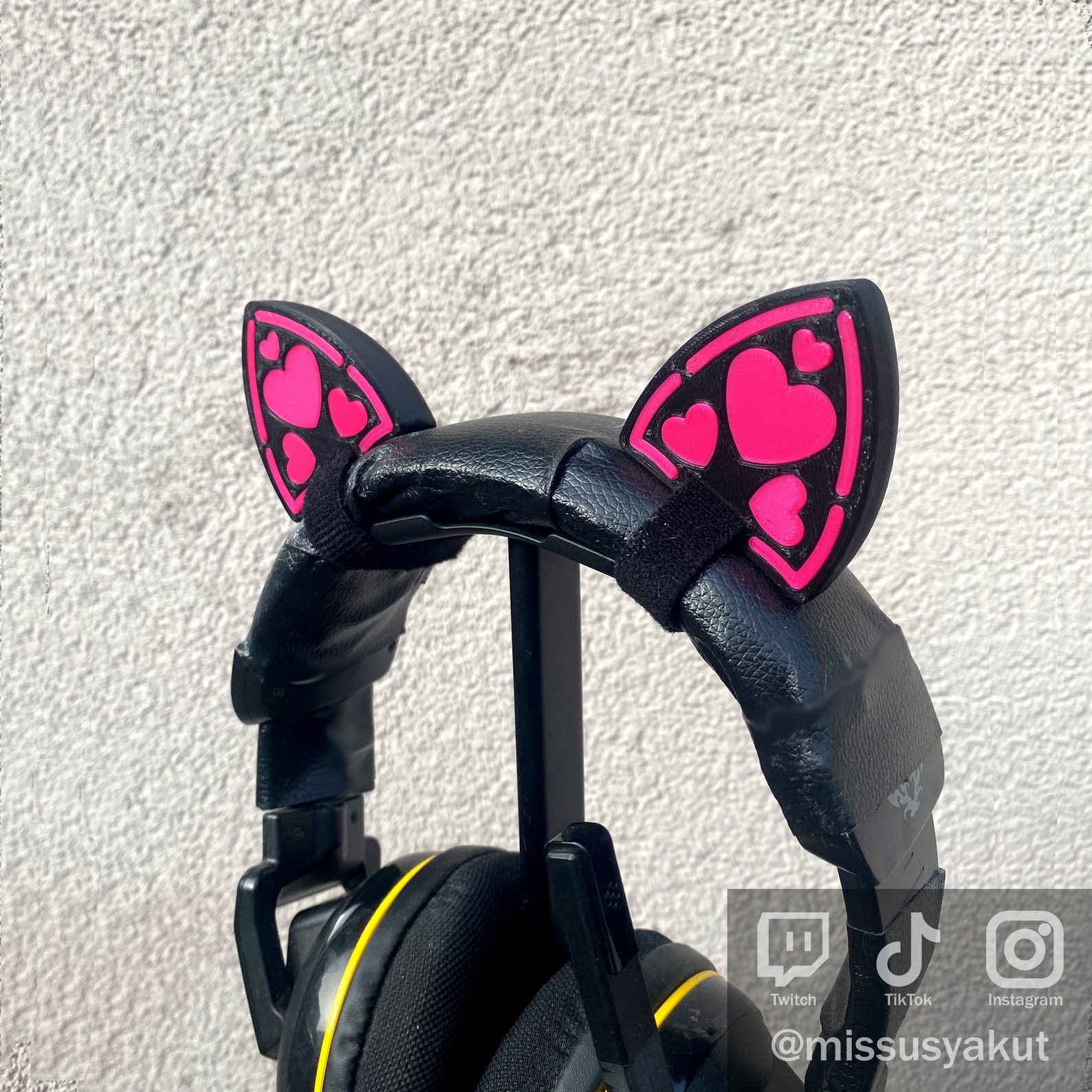 Anime Cat Heart Ears for Headsets Headphone Attachment Kawaii - Etsy