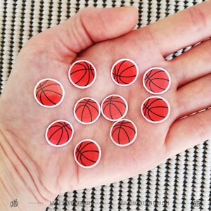 10 MINI Basketball Stickers Pack, Basketball Decals, Waterproof Vinyl ...