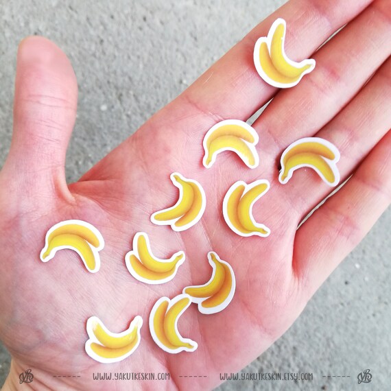 10 MINI Banana Sticker Pack Waterproof Vinyl Laptop Sticker - Etsy