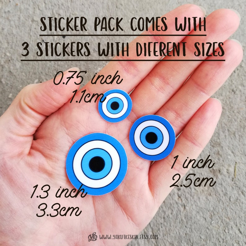 Set of Evil Eye Waterproof Vinyl Stickers Pack Laptop Decal - Etsy