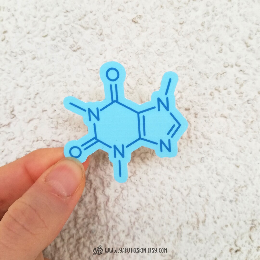 Caffeine Molecule Science Vinyl Laptop Sticker Waterproof Decal - Etsy