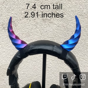 Magic Color Demon HORNS Headphone Attachment, Cute Cosplay Satyr Horns ...