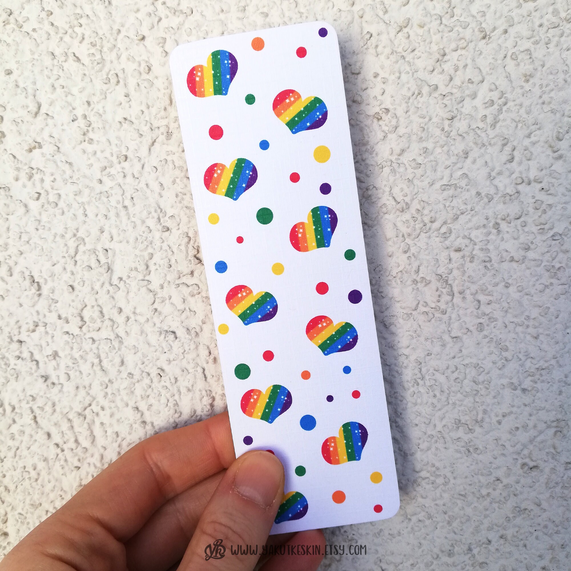 LGBTQ Rainbow Hearts Bookmark Book Lover Gift Planner - Etsy