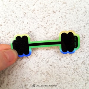 Fitness Dumbbell Stickers Waterproof Vinyl Laptop Sticker Workout Decal ...